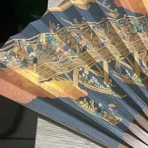 Accents | Colorful Decorative Ancient Japan Scene Hand Paper Fan | Poshmark